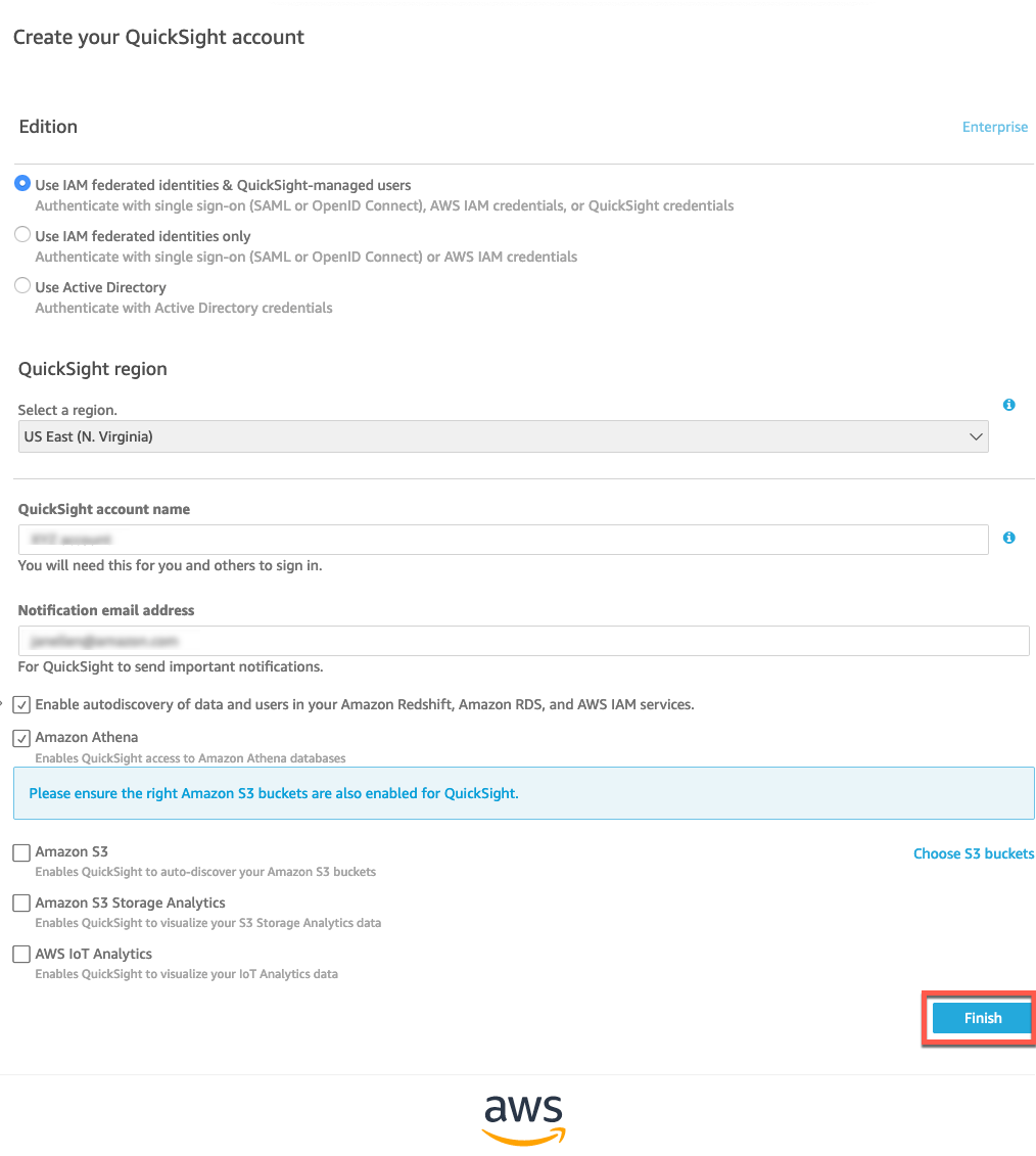 使用 Amazon QuickSight 在 Amazon RDS for SQL Server 中可视化数据